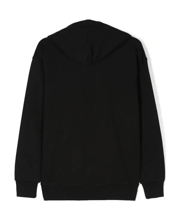 Dsquared2 Graphic Print Cotton Hoodie - Black
