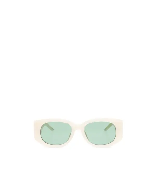 Casablanca Geometric Frame Sunglasses - Green