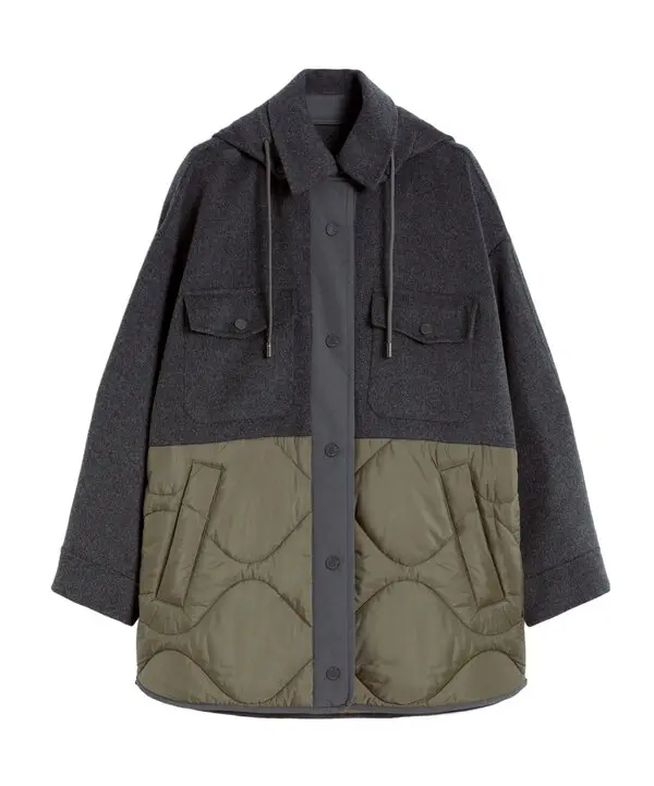 Max Mara Ossola Hooded Quilted Coat - Black