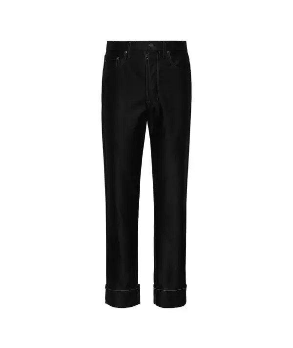 MAISON MARGIELA Mid-rise Slim Cut Trousers - Black