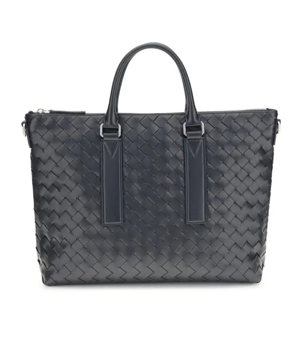 Bottega Veneta Intrecciato Soft Briefcase - Black