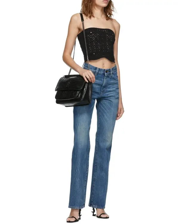 Saint Laurent Niki Medium Shoulder Bag - Black
