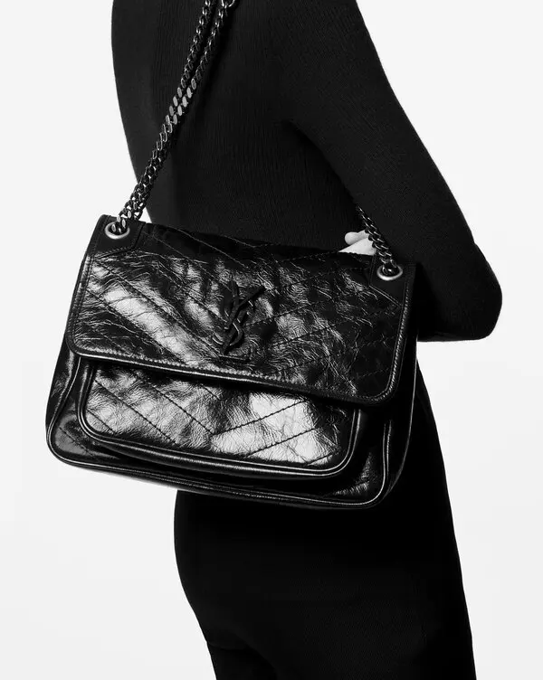 Saint Laurent Niki Medium Shoulder Bag - Black