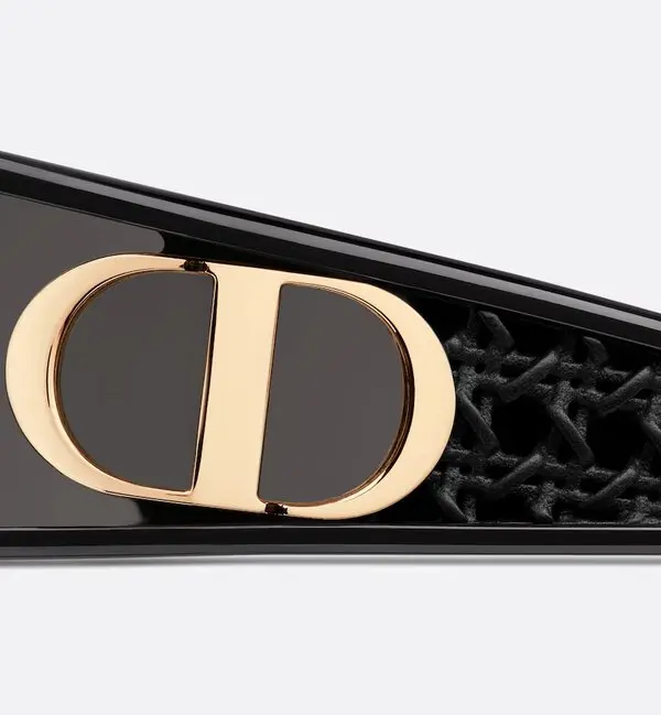 Dior Mask Frame Sunglasses With Gold Cd Logo - Black