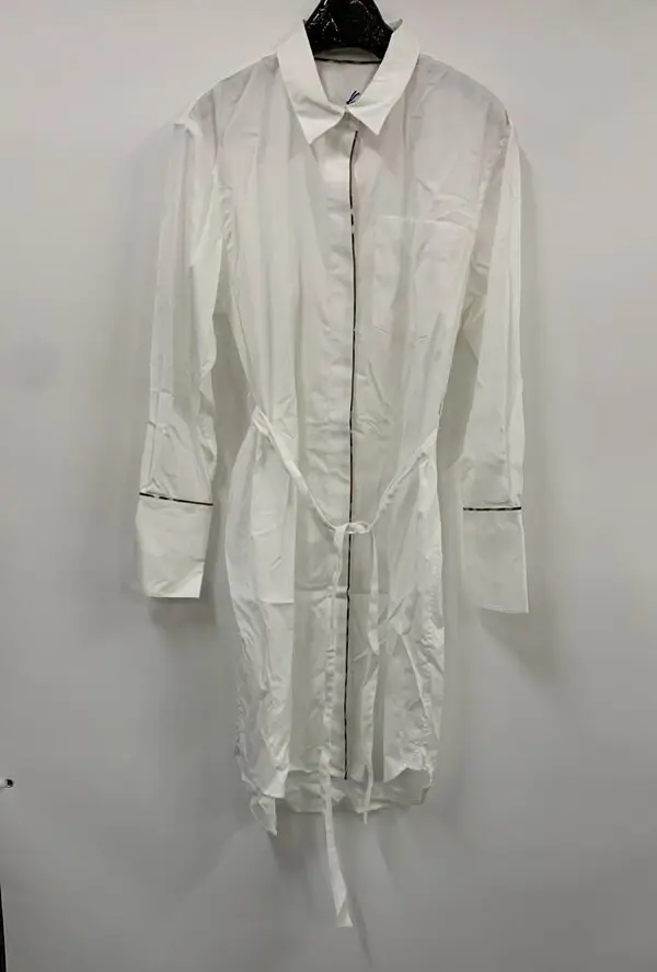 Burberry Long-sleeved Shirt Dress With Belt