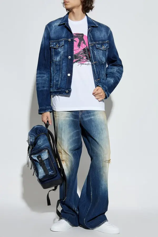 Dsquared2 Loose Fit Distressed Jeans - Blue