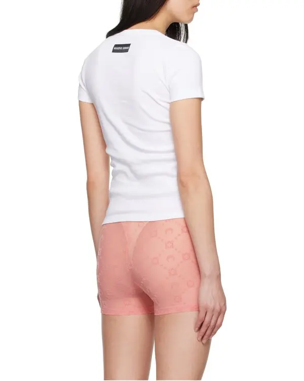MARINE SERRE Crescent Moon Embroidered Crewneck T-shirt