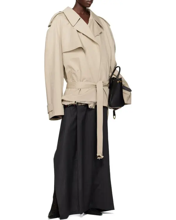 Balenciaga Belted Button-up Trench Coat - Nude
