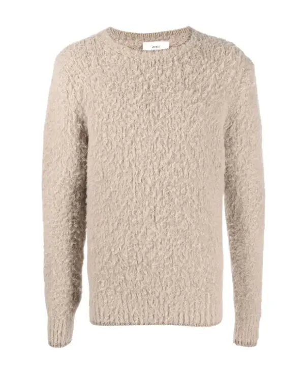 Ami Crewneck Knit Jumper - Nude