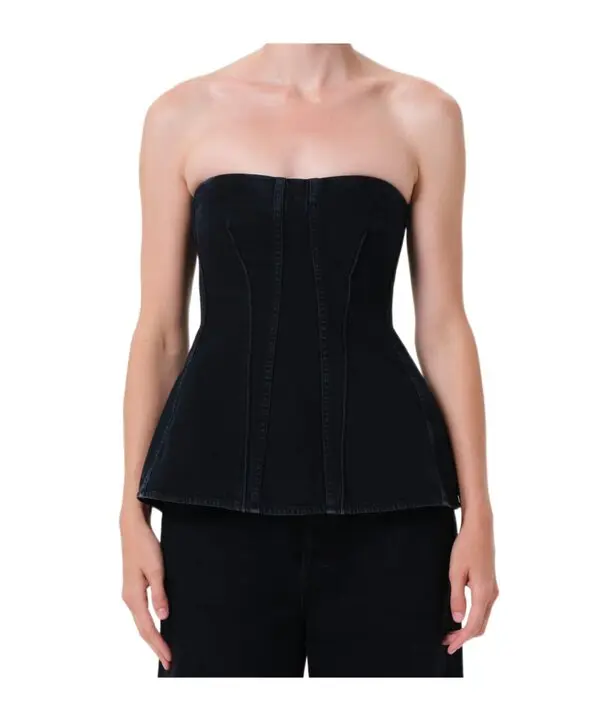 AGOLDE Lara Denim Corset - Night Sky