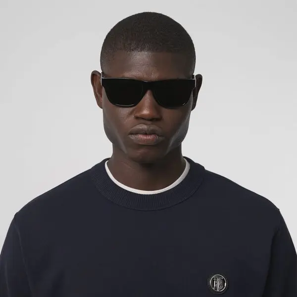 Burberry Monogram Appliqué Cotton Sweatshirt