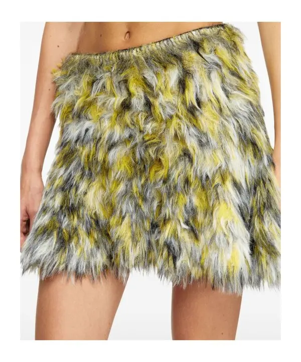 DIESEL® Fluffy Jacquard Knit Mini Skirt - Nude