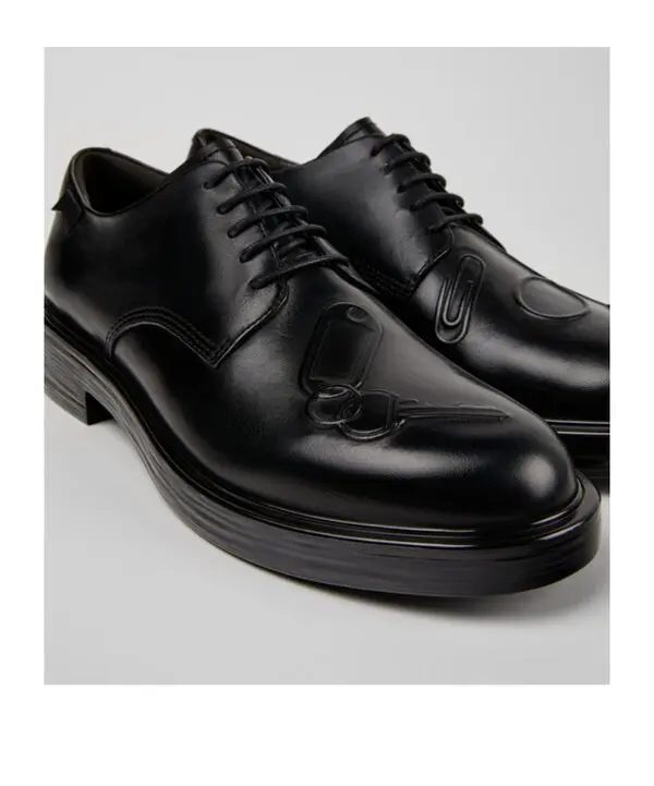 Camper Leather Lace-up Shoes With Key Detailing