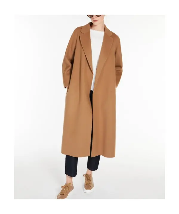 Max Mara Belted Long-sleeved Coat - Camel