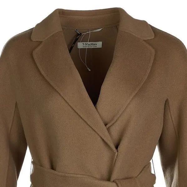 Max Mara Esturia Belted Long-sleeved Coat - Camel