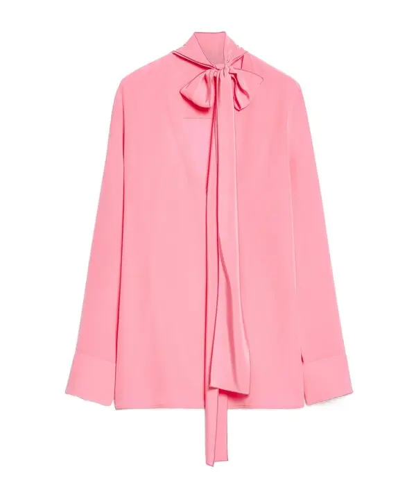 Sportmax Elleni Silk Crepe Blouse - Bright Pink