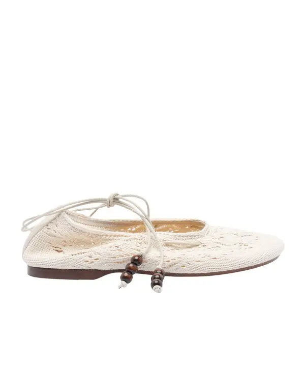 ALOHAS Rosemary Ankle Strap Ballerinas - Cream