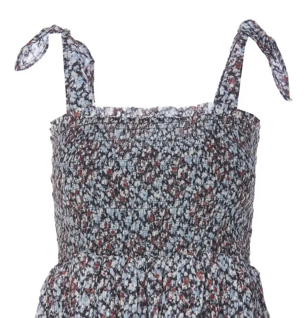 GANNI Patterned Layered Dress
