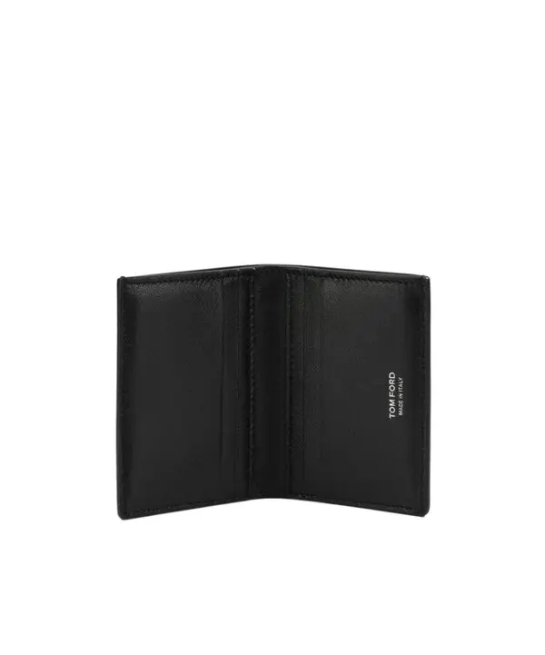 TOM FORD Logo Folding Card Holder - Black