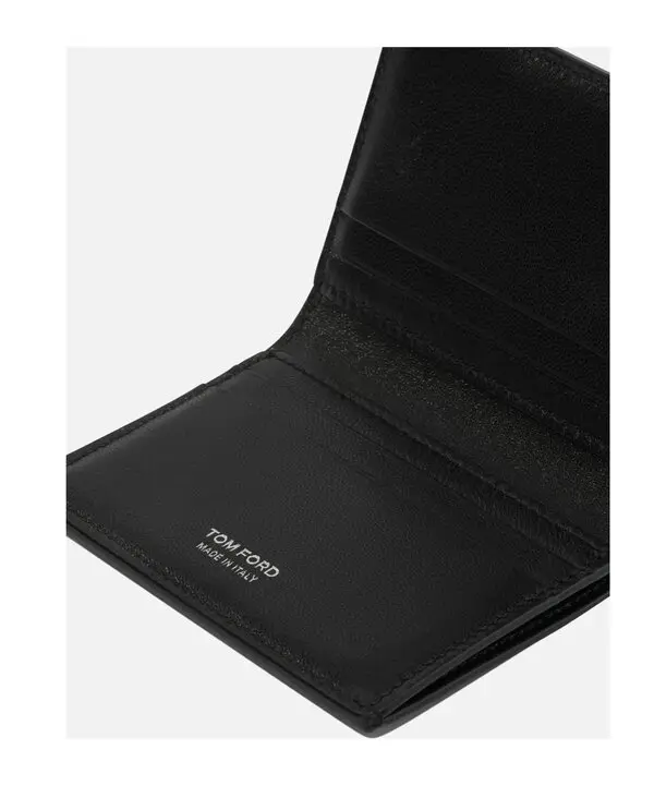 TOM FORD Logo Folding Card Holder - Black