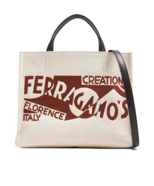 FERRAGAMO Logo Patterned Shoulder Bag