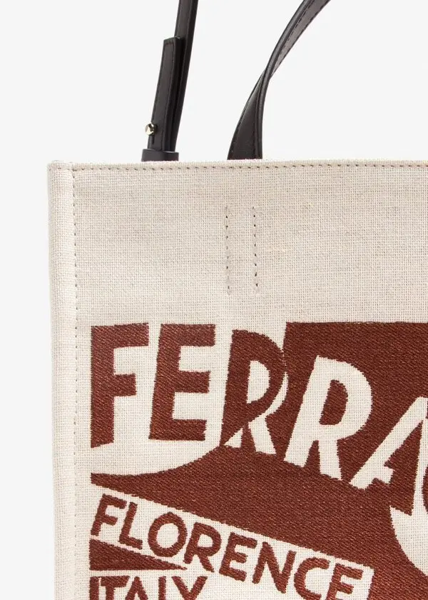 FERRAGAMO Logo Patterned Shoulder Bag