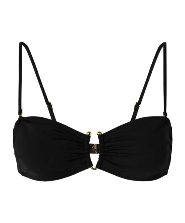 NILI LOTAN Embellished Bikini Top - Black