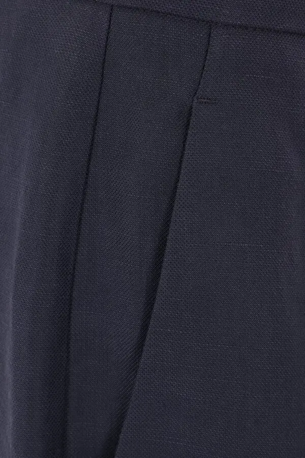 Brunello Cucinelli Fluid Twill Loose Pleated Trousers
