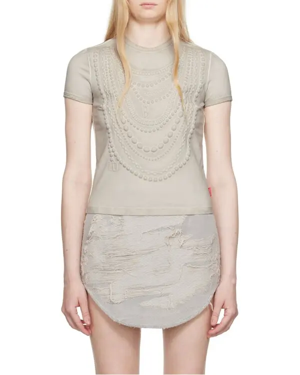 DIESEL® T-nekka T-shirt With Embossed Design