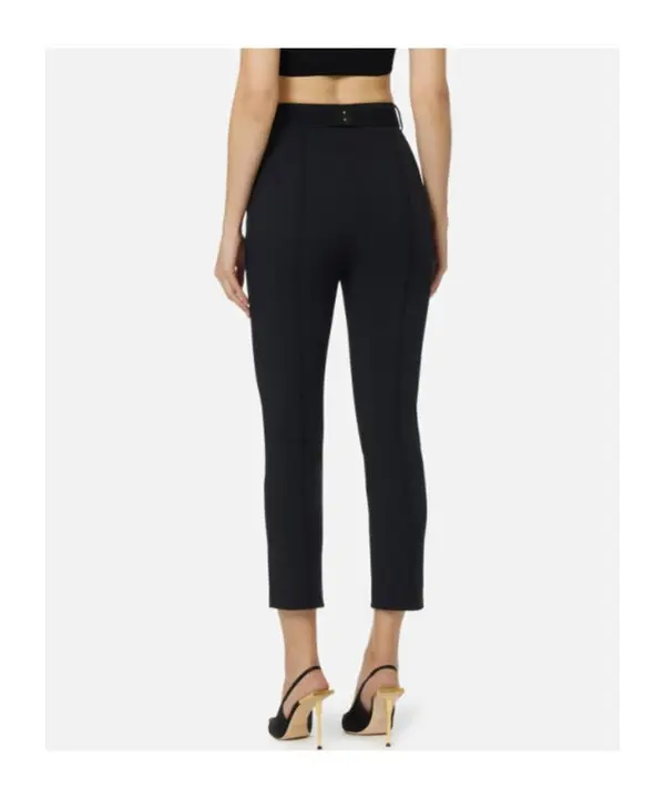 Elisabetta Franchi Belted Trousers - Black