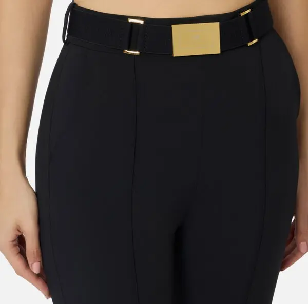 Elisabetta Franchi Belted Trousers - Black
