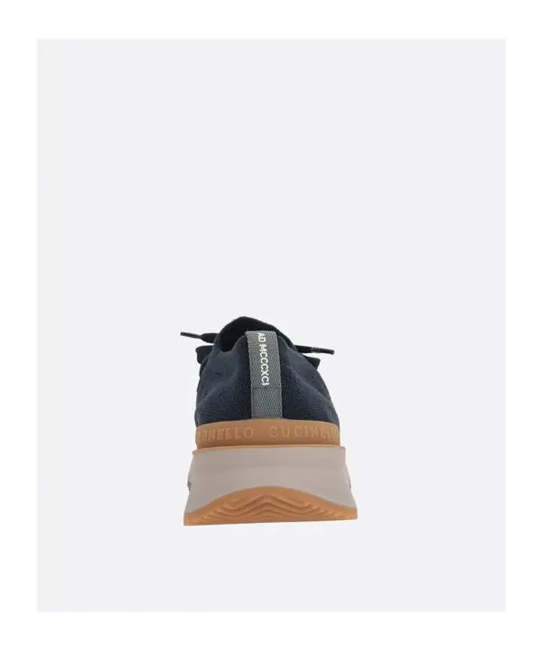 Brunello Cucinelli Knitted Sock Sneakers - Black