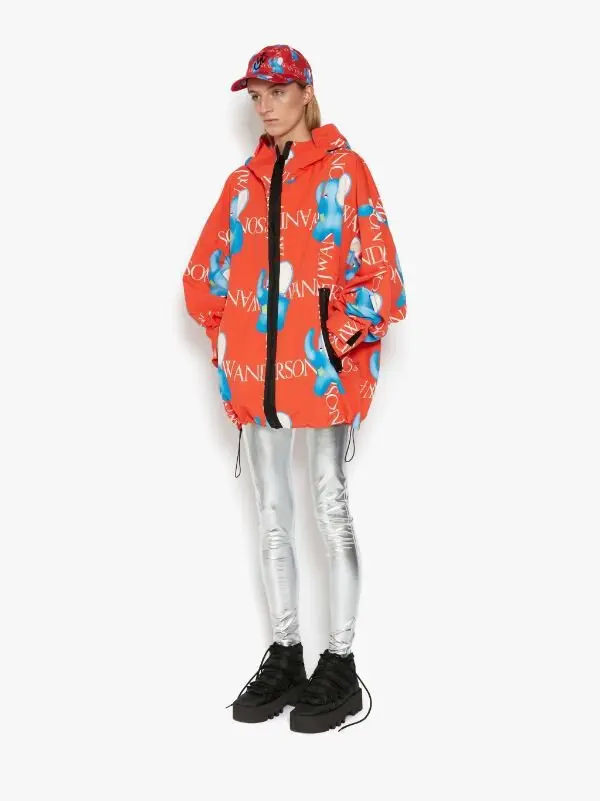 J.W.ANDERSON Jw Anderson Elephant-printed Zipped Hooded Jacket