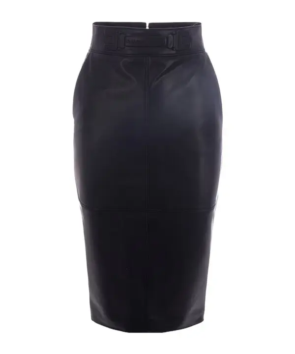 Elisabetta Franchi High-waist Embossed Logo Pencil Skirt