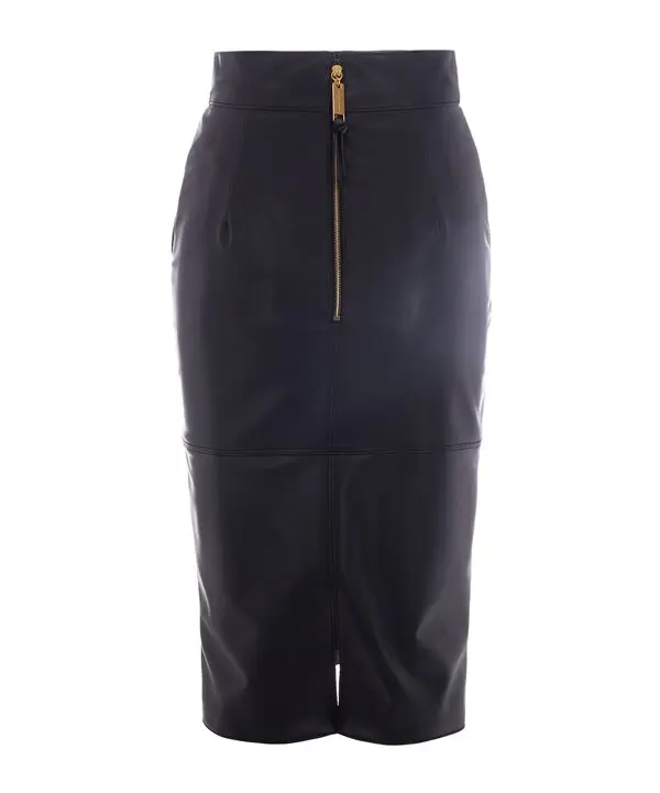 Elisabetta Franchi High-waist Embossed Logo Pencil Skirt