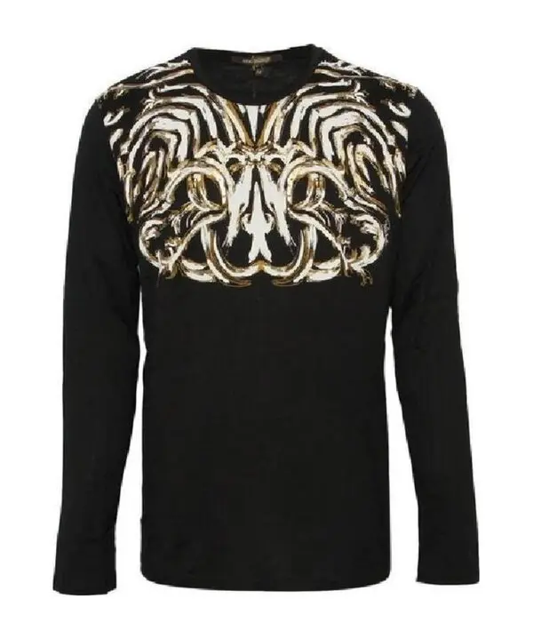 Roberto Cavalli T-shirt With Round Neck And Long Sleeves