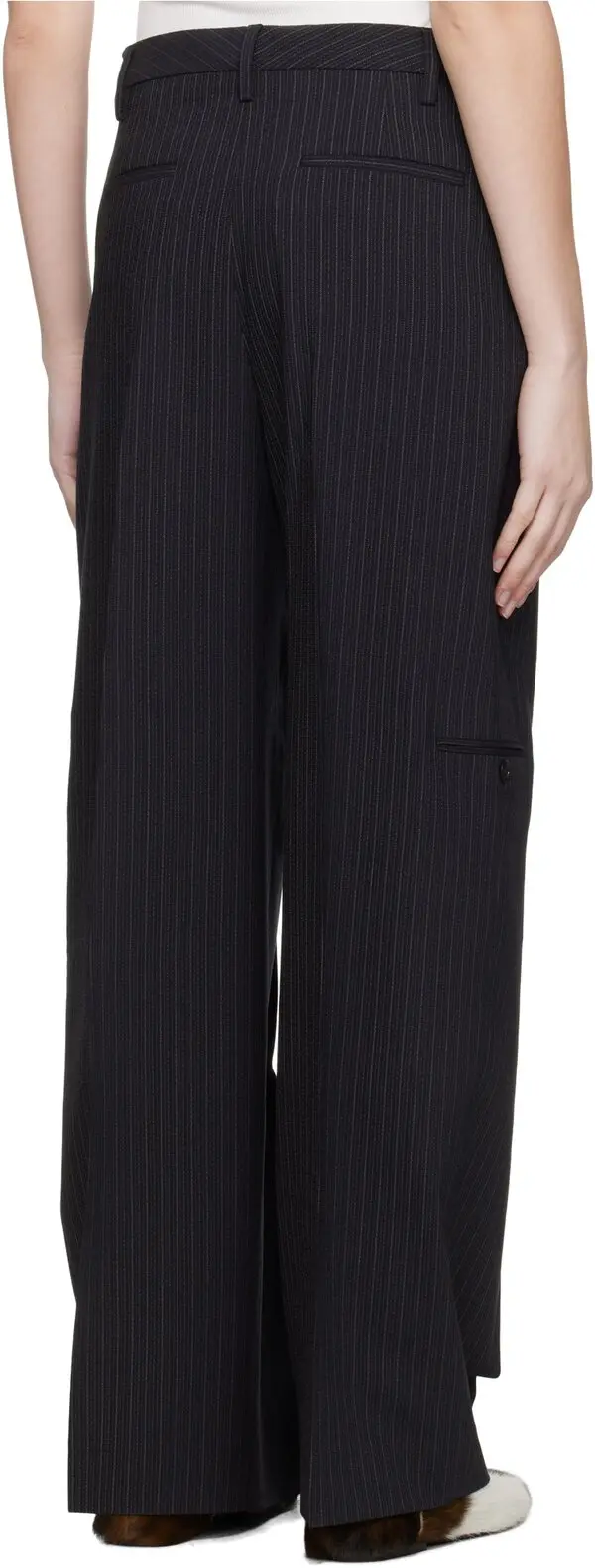 Acne Studios Pinstripe Wide-leg Trousers