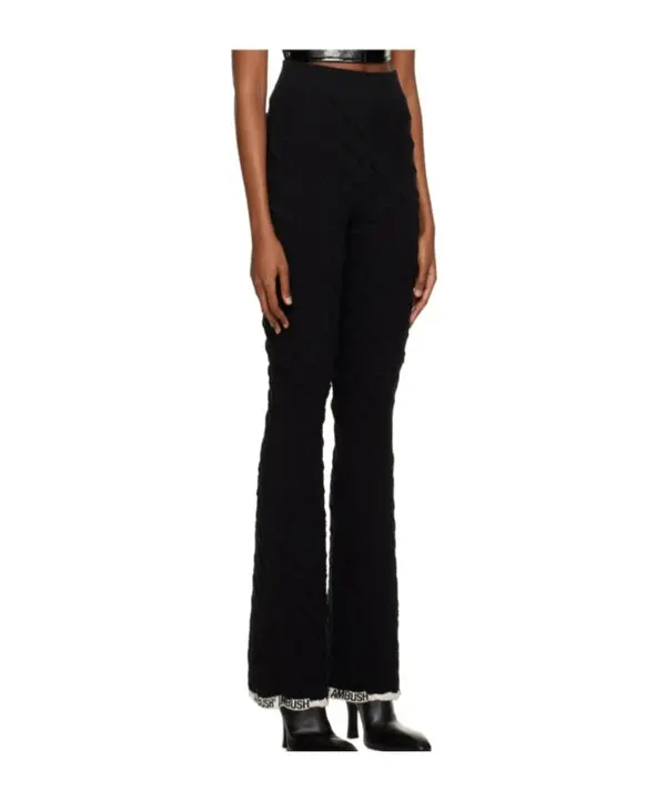 AMBUSH High-waisted Monogram Flared Trousers