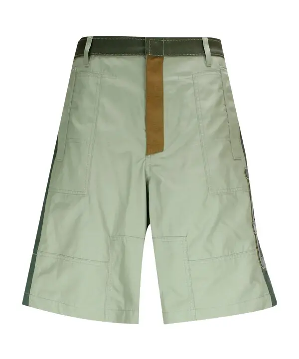 DIESEL® Logo Patch Bermuda Shorts - Gray