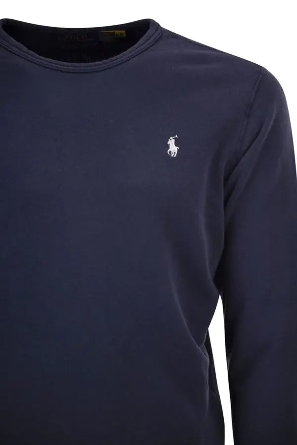 Polo Ralph Lauren Embroidered Logo Crewneck Sweatshirt - Navy