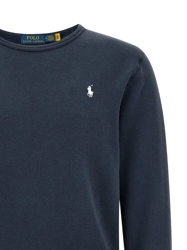 Polo Ralph Lauren Embroidered Logo Crewneck Sweatshirt - Navy