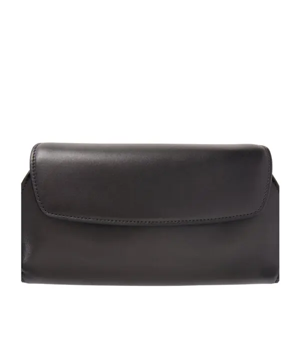 THE ROW Curved Leather Clutch