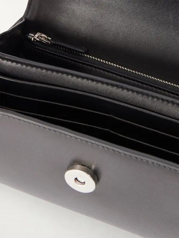 THE ROW Curved Leather Clutch