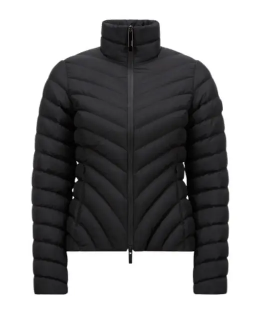 Moncler Grange Diagonal-quilted Short Down Jacket - Black