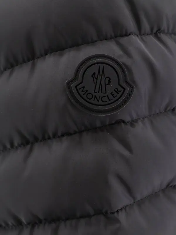 Moncler Grange Diagonal-quilted Short Down Jacket - Black