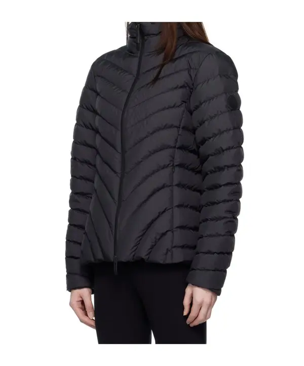 Moncler Grange Diagonal-quilted Short Down Jacket - Black