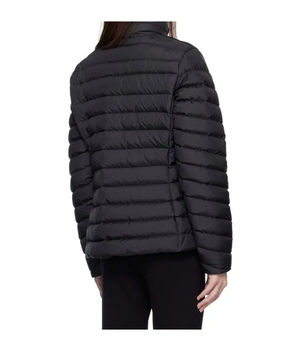 Moncler Grange Diagonal-quilted Short Down Jacket - Black