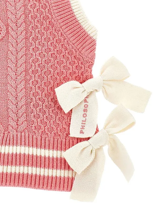 Philosophy Di Lorenzo Serafini Bow Cable-knit Vest