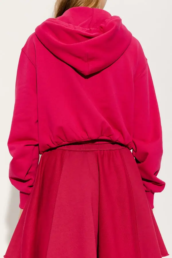 Versace Logo Embroidered Drawstring Hoodie