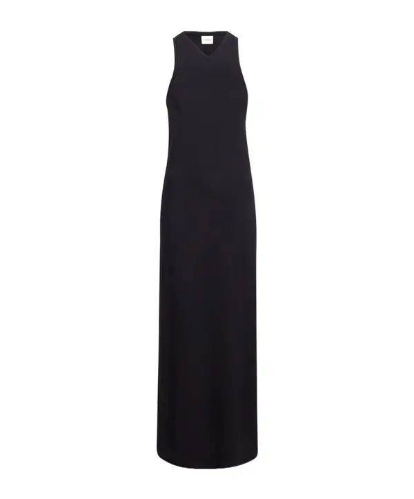 Khaite Vernetta Sleeveless Maxi Dress - Black
